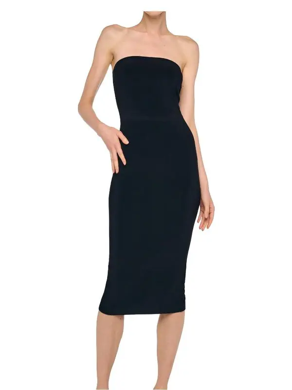 Norma Kamali Strapless Midi Dress - Black