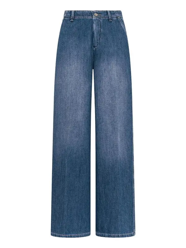 Seventy Wide-leg Belt Loop Jeans - Blue
