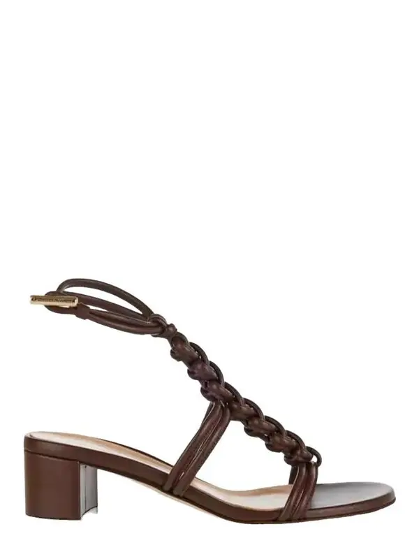 GIANVITO ROSSI Capua 45 Braided High-heeled Sandals - Multicolor