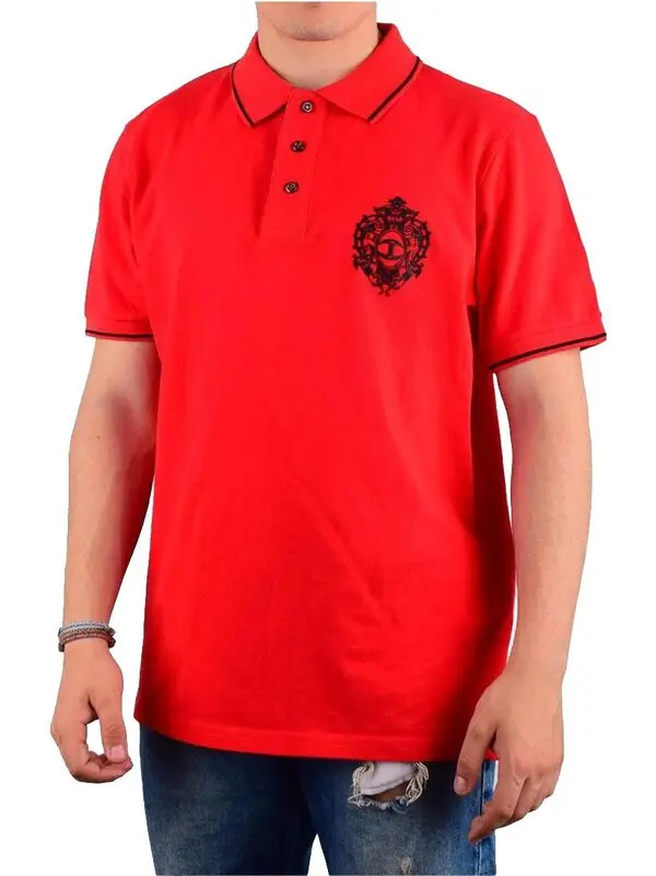 Just Cavalli Stretch Knitted Polo Shirt - Red