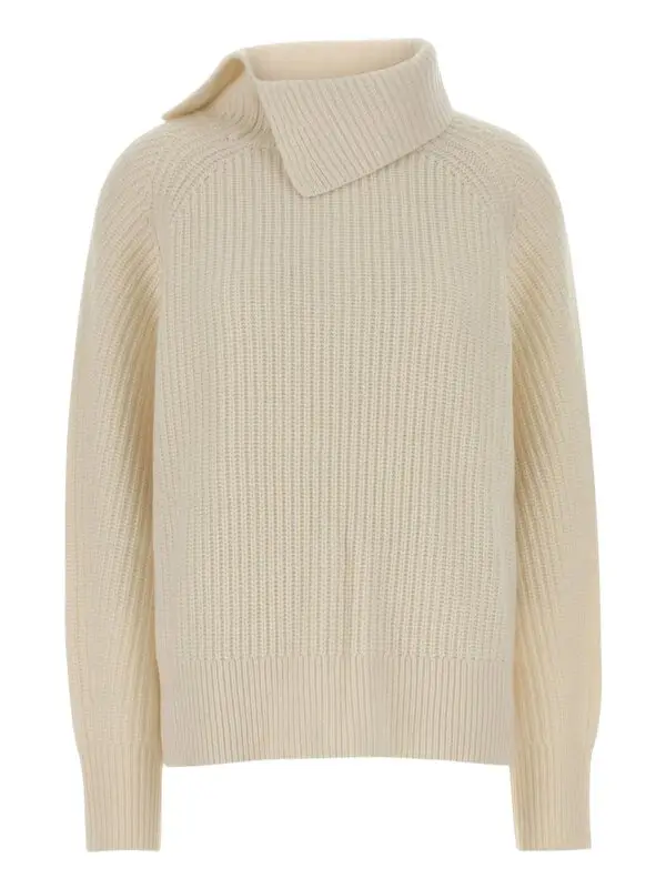 Loulou De Saison Cecil Stand Collar Knitwear - Ivory