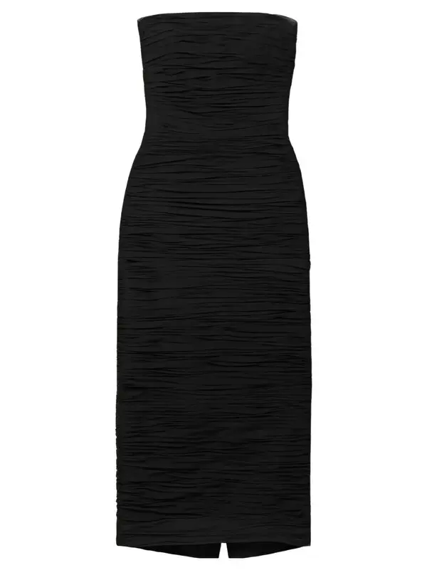Carolina Herrera Strapless Midi Dress - Black