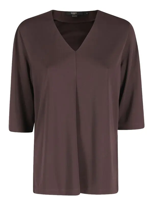 Seventy V-neck Cover-up - Brown