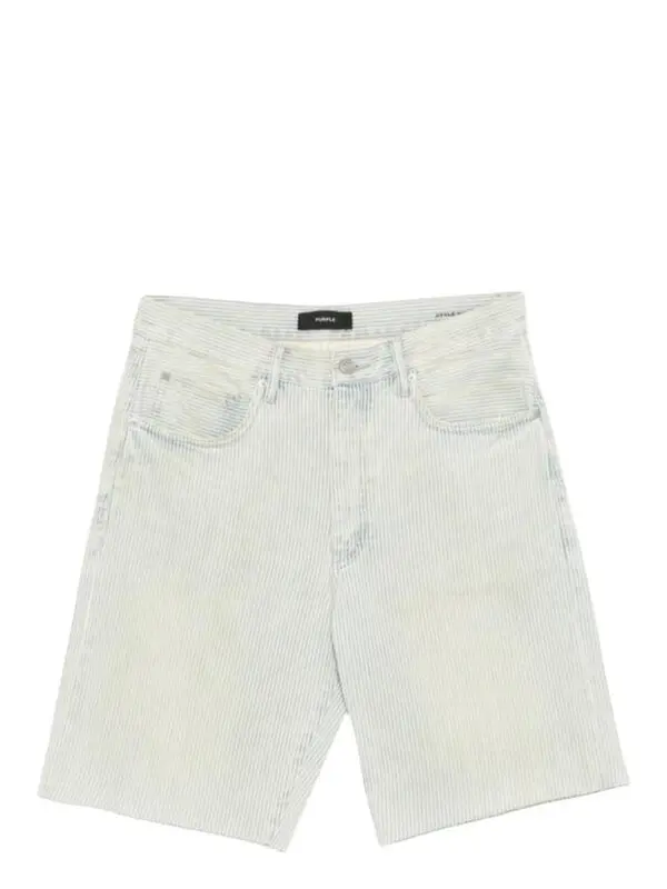 PURPLE BRAND Bead Splatter Destroy Shorts - White