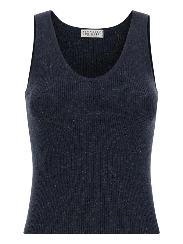Brunello Cucinelli Sleeveless Knit Tank Top - Black