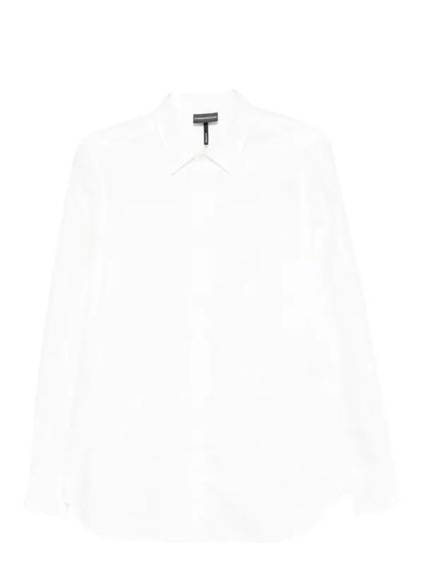 Emporio Armani Long-sleeve Cotton Shirt - White