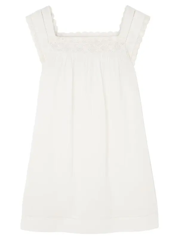 DÔEN Almadia Crochet Lace Dress - White