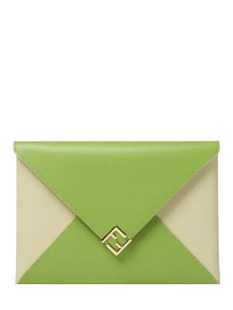 Fendi Ff Diamonds Pouch Bag - Green