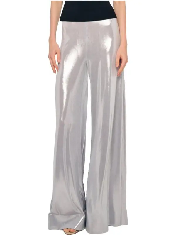 Norma Kamali Bias High-rise Flared Pants - Silver