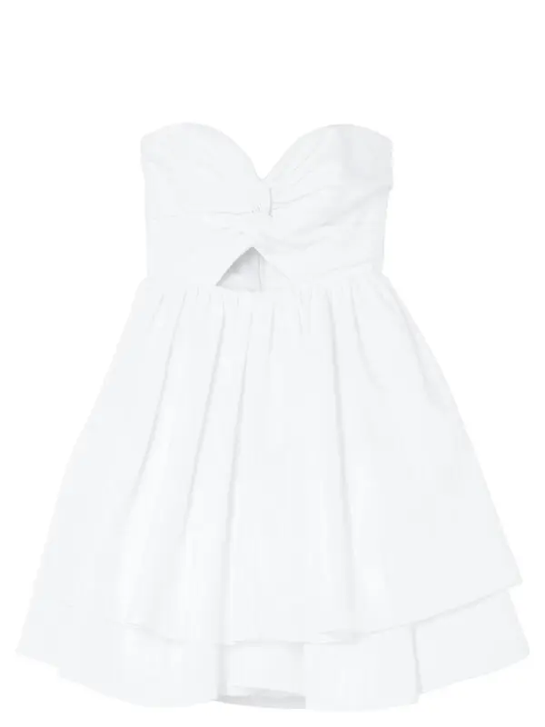 Carolina Herrera Strapless Cutout Mini Dress - White