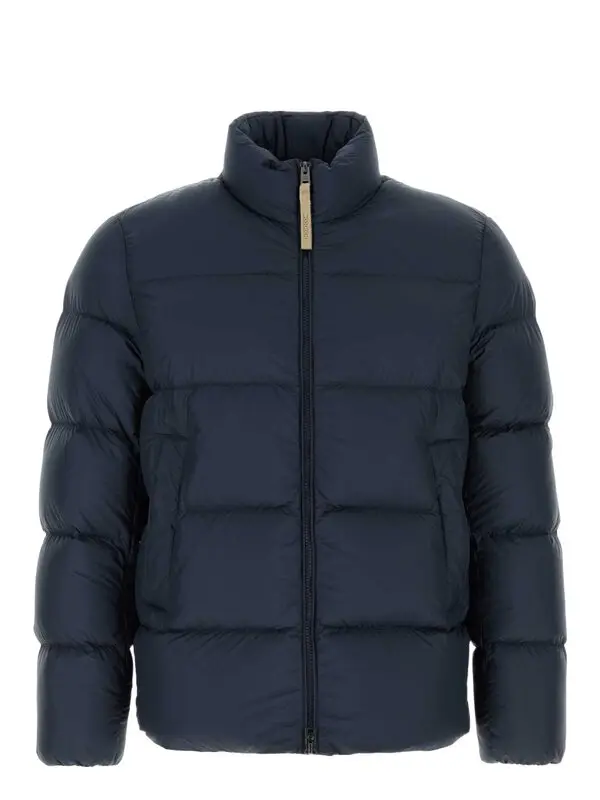 Woolrich Down Jacket With Stand-up Collar - Black