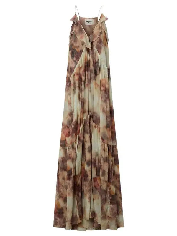Isabel Marant Étoile Sleeveless Floral Printed Maxi Dress - Brown