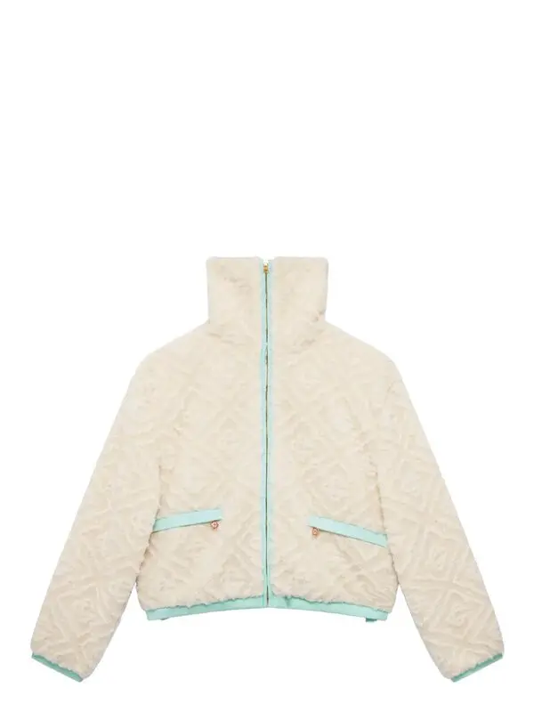 Casablanca Monogram Jacquard Fleece Zip-up Jacket - True Color