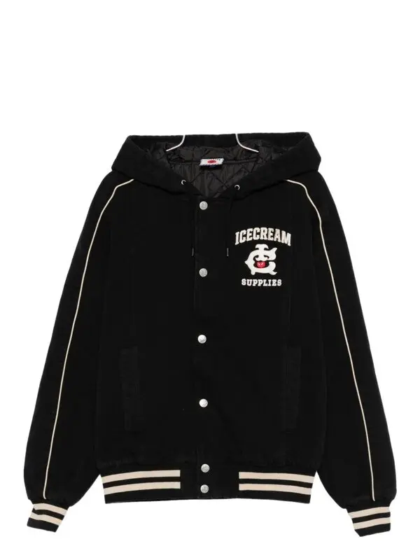 ICECREAM Hooded Graphic Jacket - Black