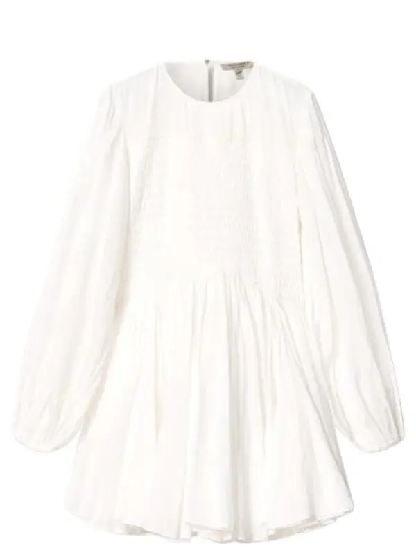 ALLSAINTS Chia Smocked Mini Dress - White