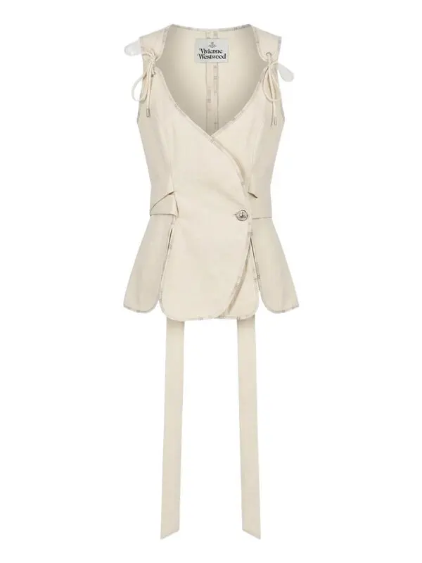 VIVIENNE WESTWOOD Roxy Wrap-design Peplum Top - Nude