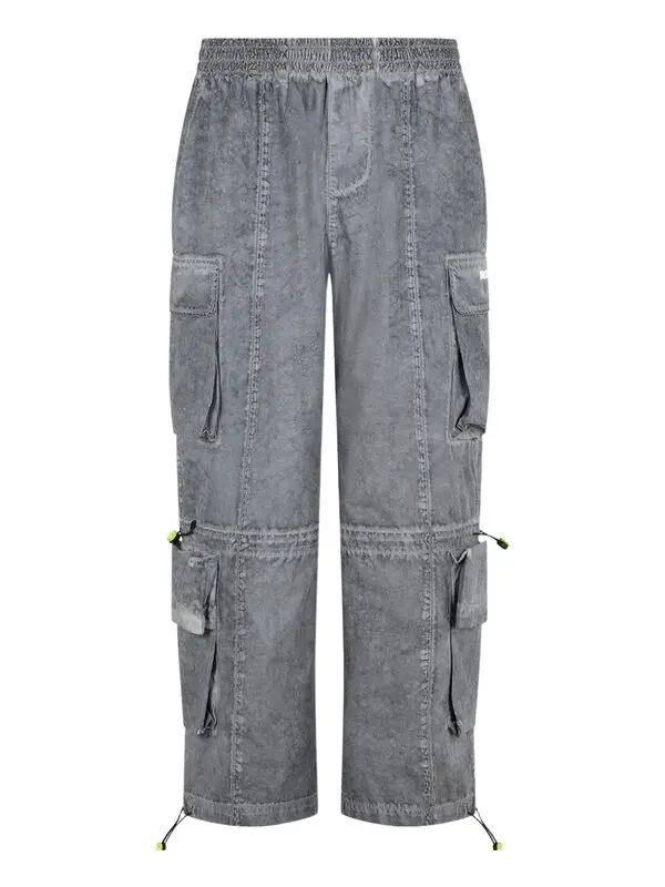 BARROW Washed Nylon Cargo Pants - Gray