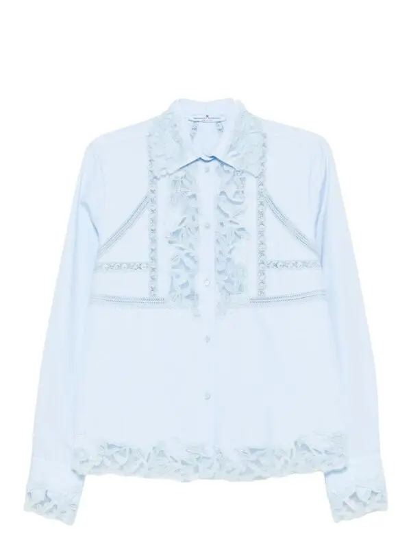 Ermanno Scervino Lace Detail Shirt - Blue