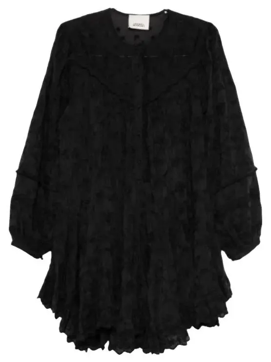 Isabel Marant Étoile Ruffled Mini Dress - Black