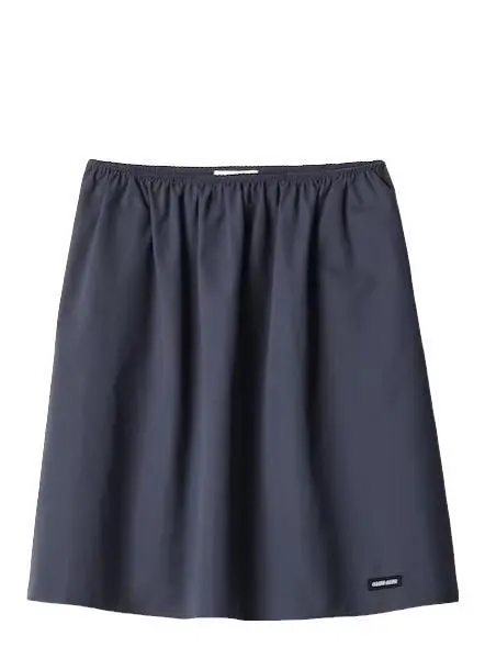 Miu Miu Jacquard Logo Elasticated Waistband Skirt - Smoky Grey