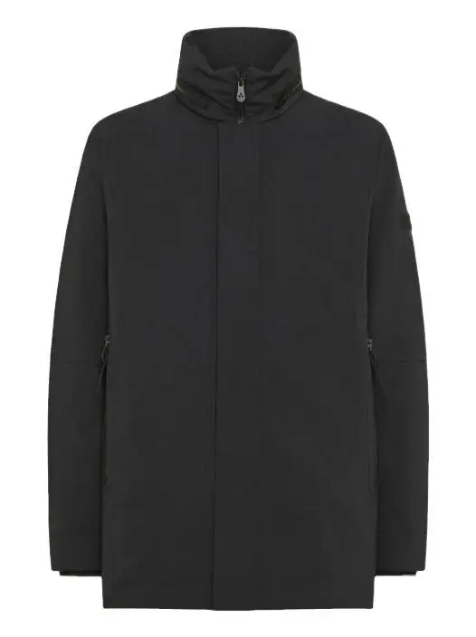 Peuterey Logo Patch Hooded Jacket - Black