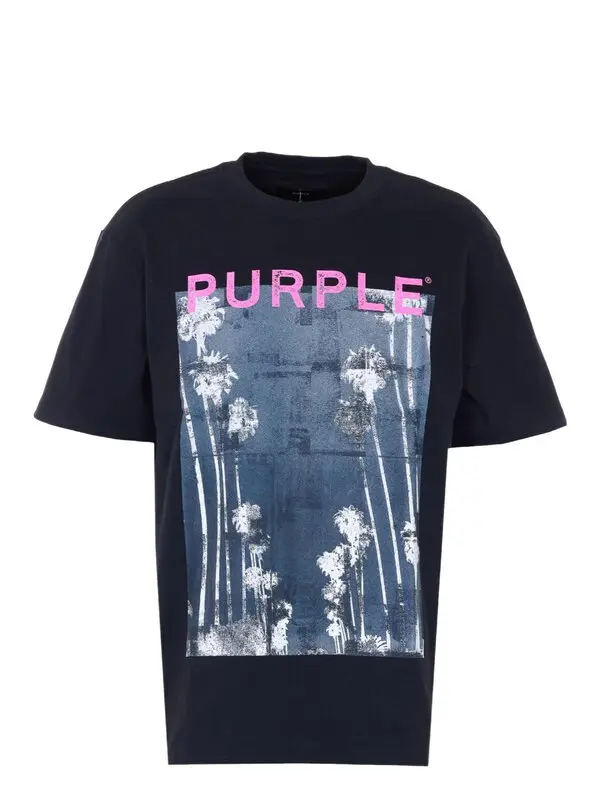 PURPLE BRAND Graphic Print T-shirt - Black