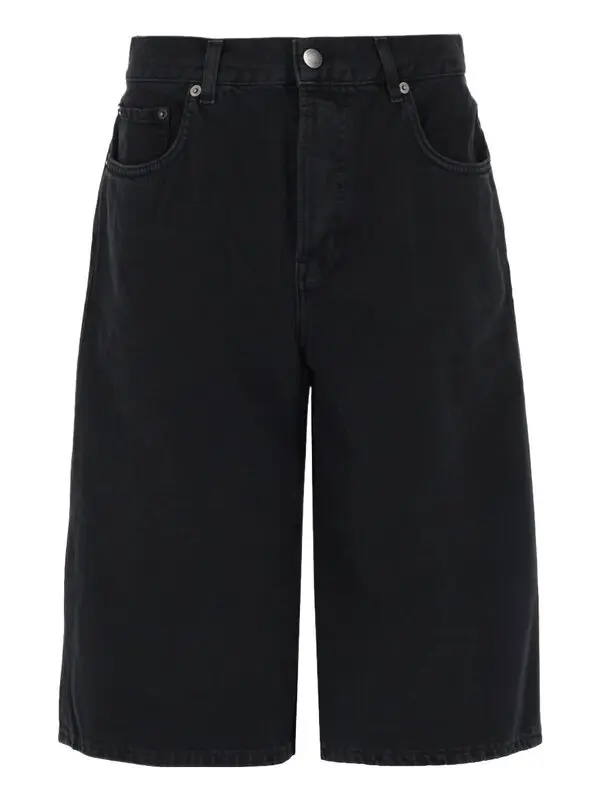 HAIKURE High-rise Denim Bermuda Shorts - Black