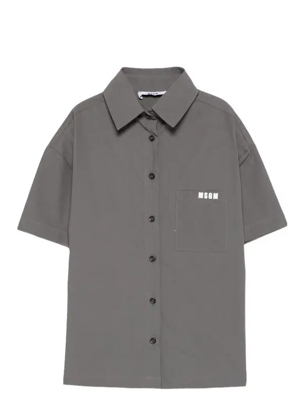 MSGM Logo Pocket Shirt - Gray
