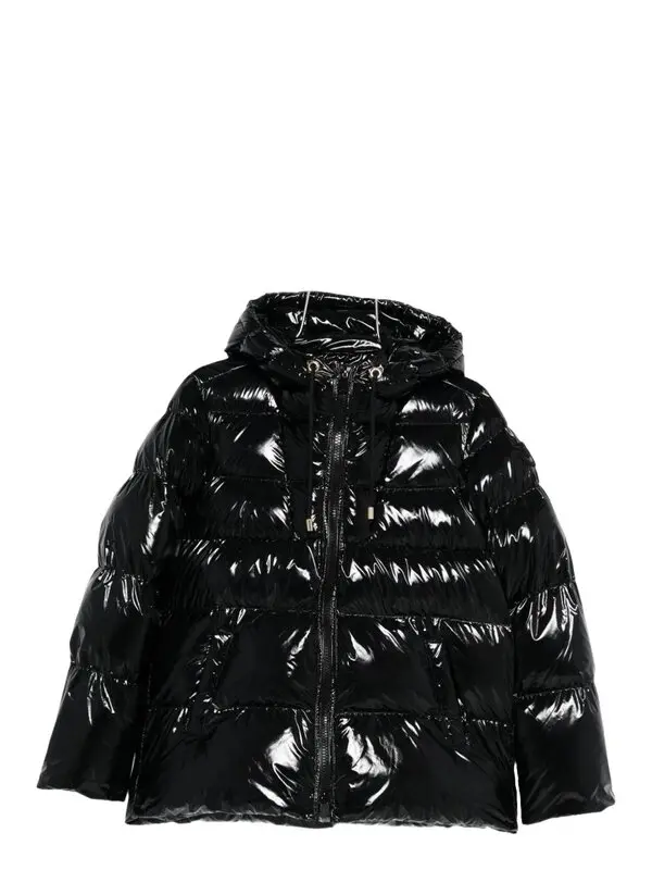 Pinko Hooded Puffer Jacket - Black