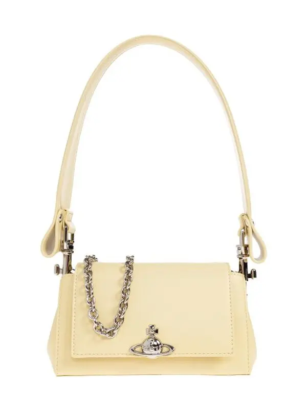 VIVIENNE WESTWOOD Hazel Small Handbag With Chain Strap - Yellow