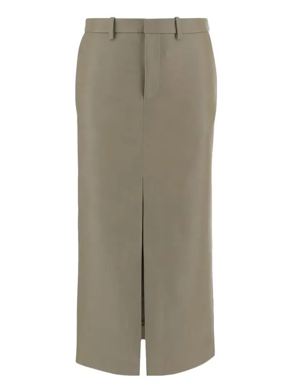 THE FRANKIE SHOP Slit Midi Skirt - Gray