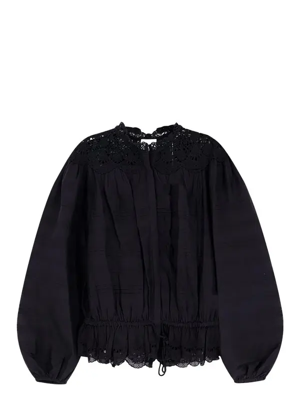 Isabel Marant Étoile Cropped Quilted Blouse - Black