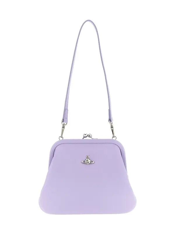 VIVIENNE WESTWOOD Logo Detailed Clutch Bag - Purple