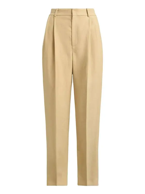 Polo Ralph Lauren Pleated Straight Leg Trousers - Beige