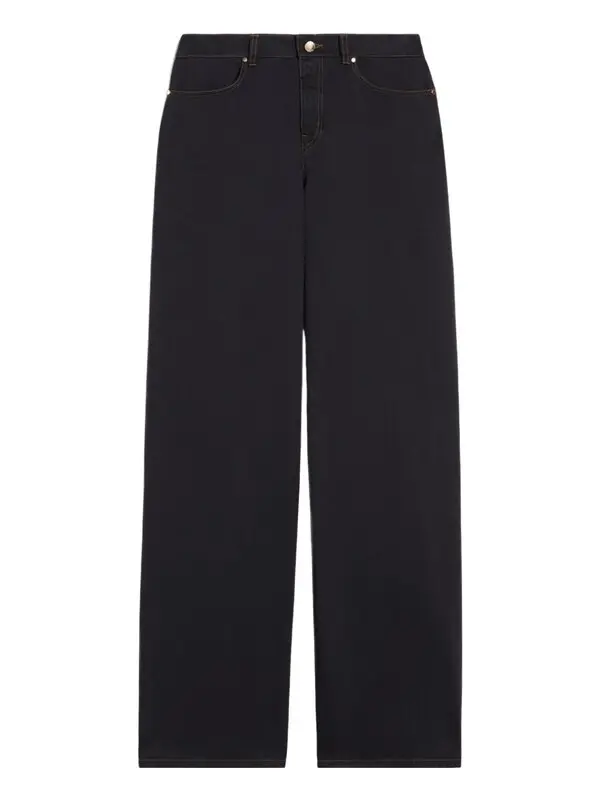 Max Mara Contrast-stitch Five-pocket Jeans - Navy Blue