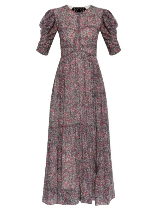 Isabel Marant Étoile Floral Print Midi Dress - Gray