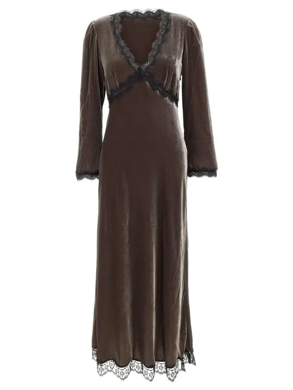 Rixo Alesha Long Dress - Black