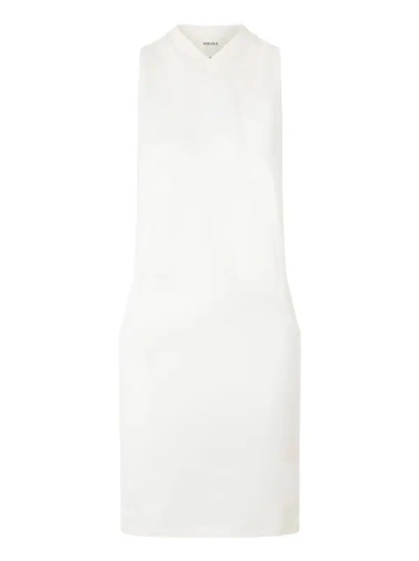 Versace Embroidered Cotton-jersey Tank Mini Dress - White