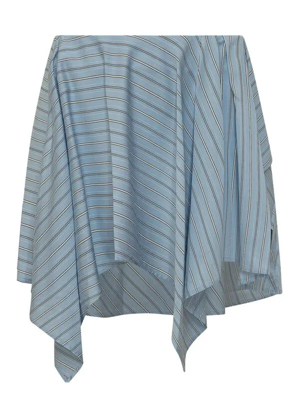 IRO PARIS Utalia Asymmetric Striped Skirt - Blue