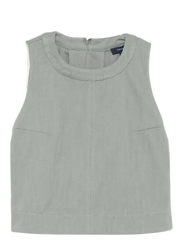 Soeur Sleeveless Crew Neck Top - Gray