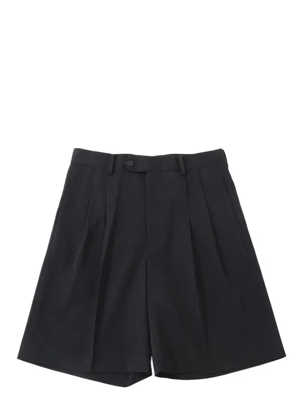 Auralee Wool Belt Loop Shorts - Black