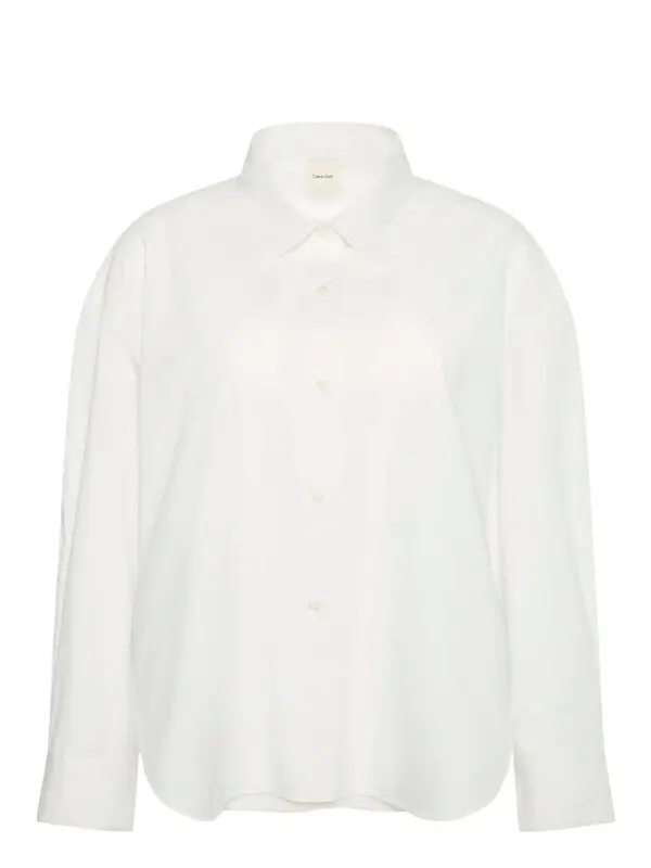 Calvin Klein Cropped Oversized Shirt - White