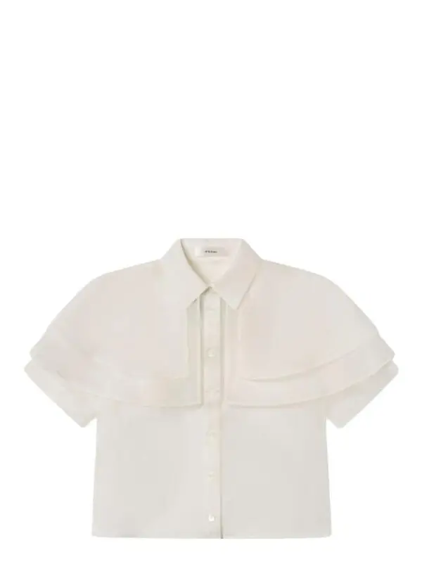 FRAME Organza Cape Top - Cream
