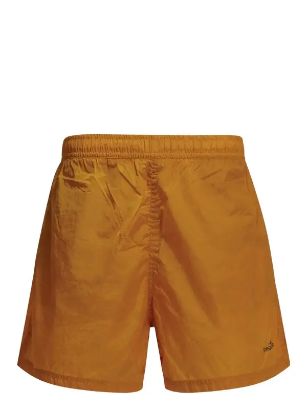 Stone Island Logo Printed Shorts - Brown