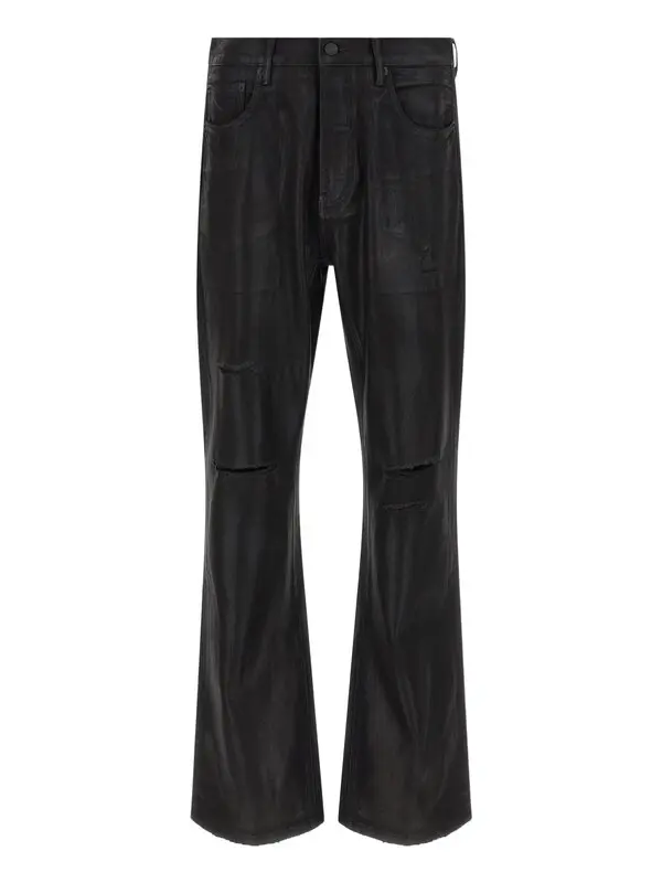 PURPLE BRAND P026 Rinsed Foil Bootcut Jeans - Black