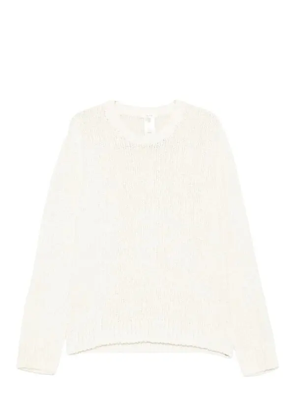 THE ROW Crew Neck Knitted Sweater - Off-white