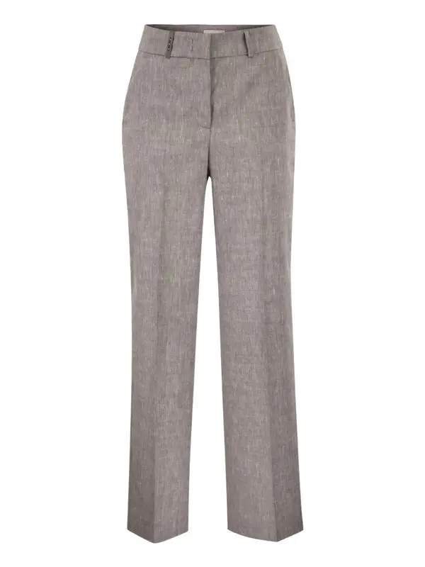 Peserico Straight-leg Tailored Trousers - Gray