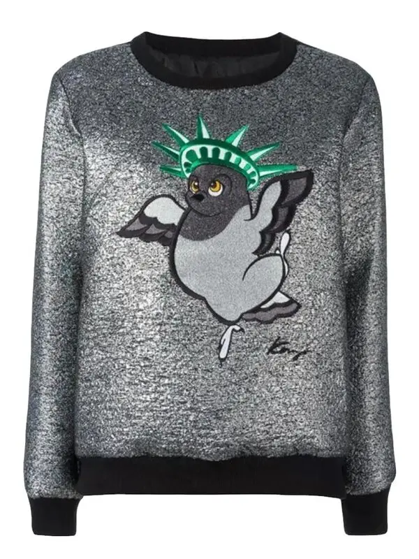 Kenzo Embroidered Bird Sweater - Black