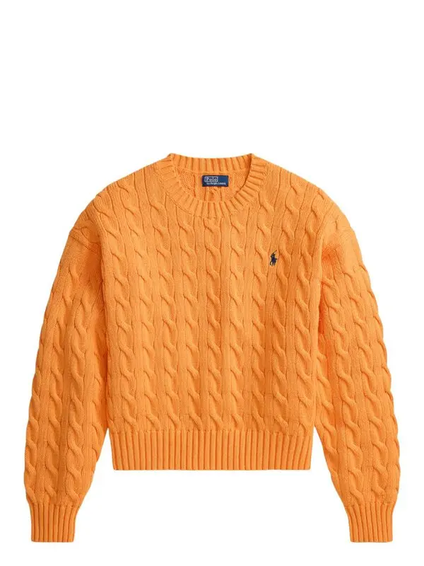 Polo Ralph Lauren Cable Knit Crewneck Sweater - Soft Citrus