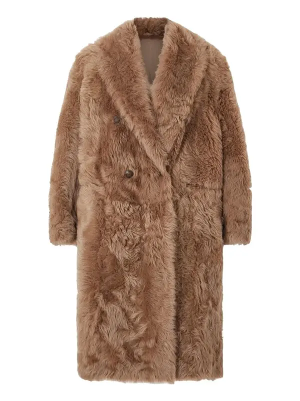 Brunello Cucinelli Double-breasted Coat - Sand-colored
